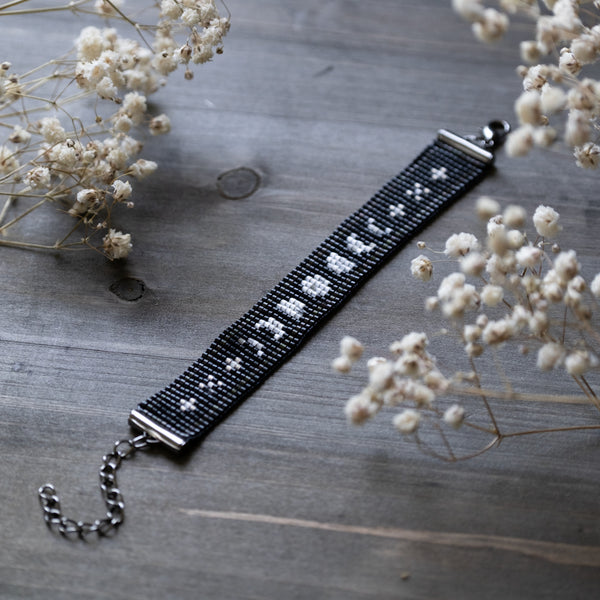 Moon Phases Bead Loom Weaving pattern | PDF Download – Voolenvine Yarns
